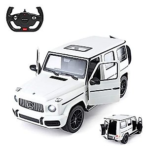 RASTAR Off-Road Remote Control Car, 1:14 Mercedes-AMG G63 R/C Off-Roader Toy Car, Doors Open/Working Lights - White/2.4Ghz