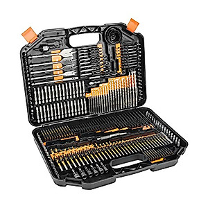 EnerTwist Drill Bit Set, 246-Pieces Drill Bits and Driver Set for Wood Metal Cement Drilling and Screw Driving, Full Combo Kit Assorted in Plastic Carrying Case, ET-DBA-246