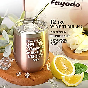 FAYODO Christmas day Gifts For Women - 11 Pcs Relaxing Spa Gift Boxes For Her, Happy Birthday Friendship Gift Sets for Women Friends Sister Mom Wife Girlfriend With Wine Tumbler Candle