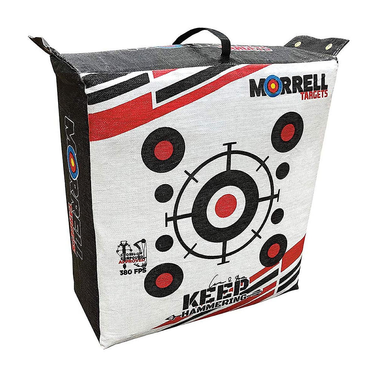 Morrell Targets Keep Hammering Commercial Grade Crossbow 54 Pound Adult Field Point Archery Bag Target with 76 Layers of Stopping Power, Multicolor