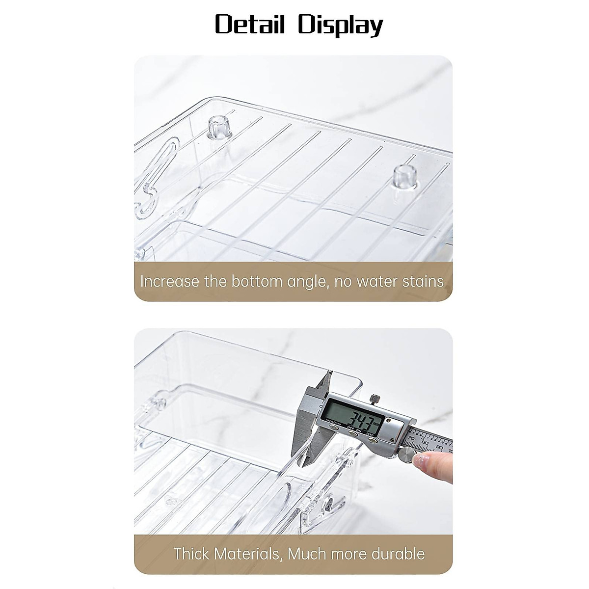 Beverage Can Organizer for Refrigerator, Soda Can Dispenser for Refrigerator Double Layer Liftable and Foldable Soda Can Storage Bin, Automatic Rolling Plastic Drink Holder for Fridge, Pantry, Cabinet