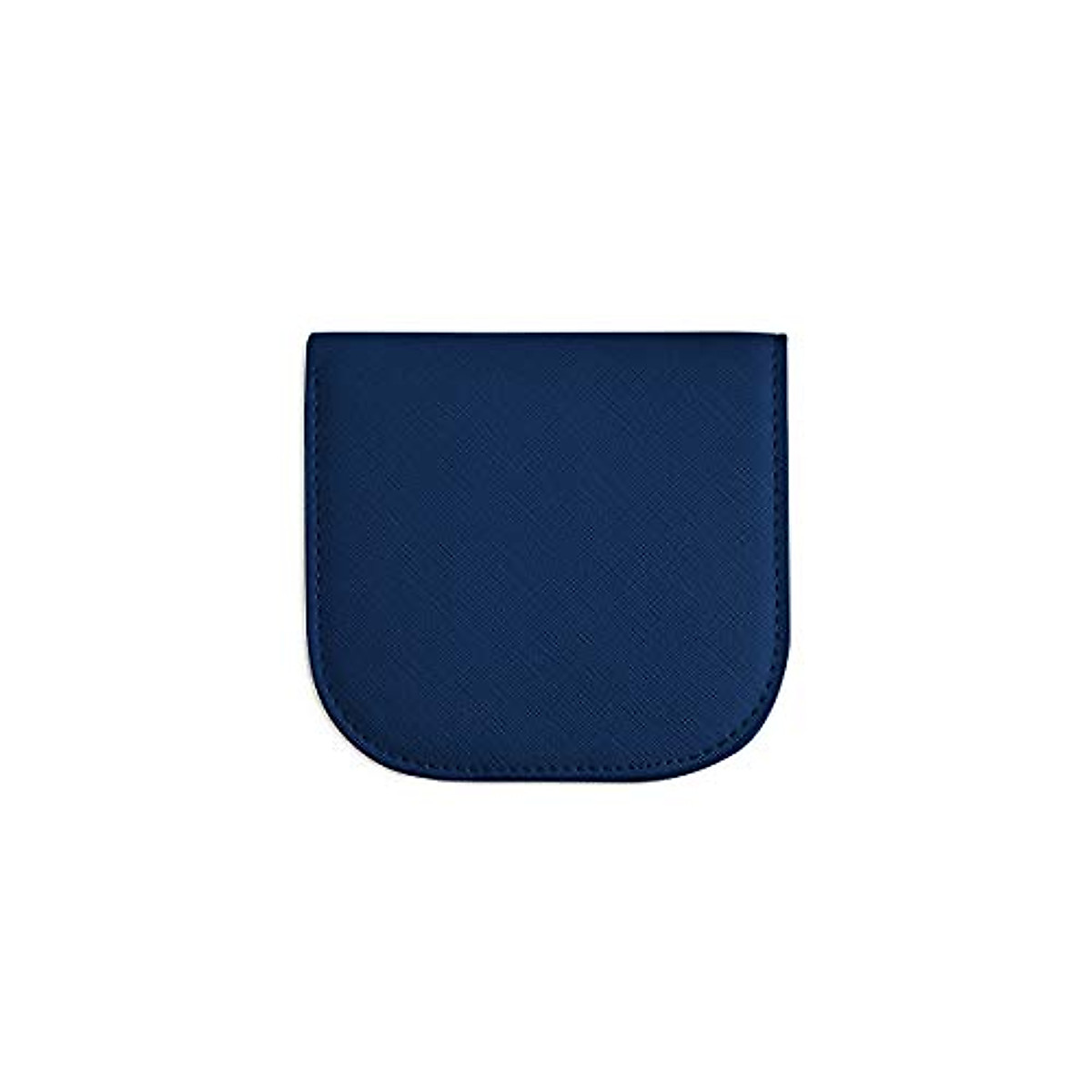 Poketo Dome Wallet, Blue Saffiano Vegan Leather, 6 card slots, 4" x 3.75"