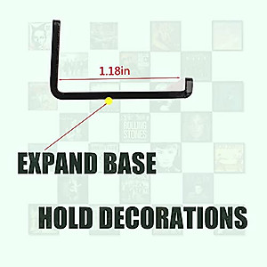 WANLIAN Vinyl Record Shelf Wall Mount,Clear Acrylic Vinyl Album Record Holder Storag Rack for Display LP Wall (S,black pack of 6)