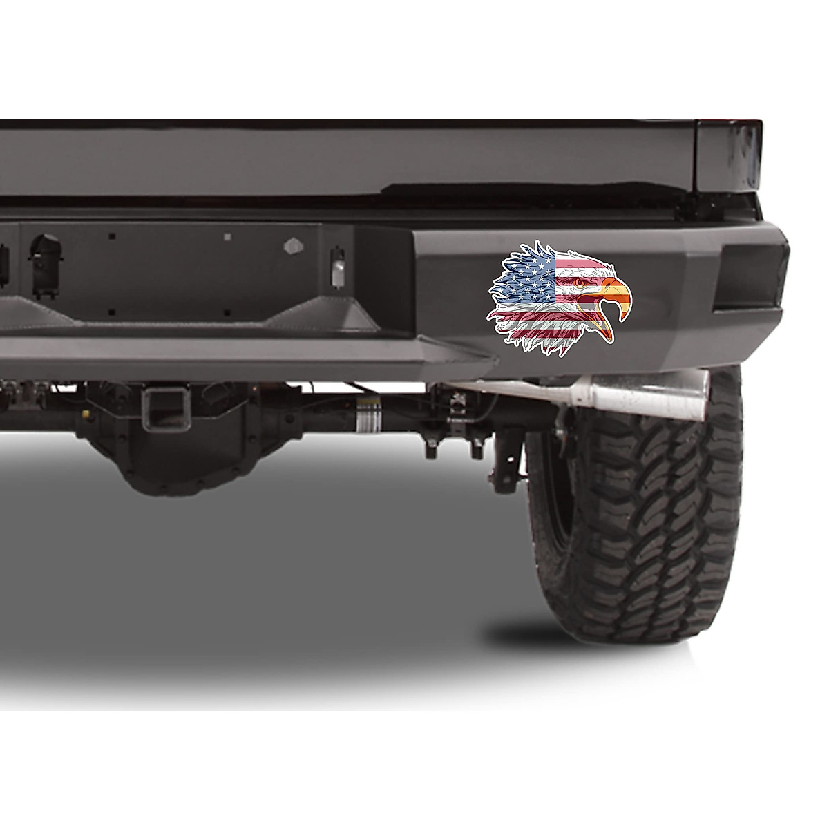 Rogue River Tactical Large 10"x6" American Eagle USA Flag Car Decal Window Die Cut Patriotic Auto Bumper Sticker Vinyl Decal for Car Truck RV SUV Boat Support US Military