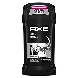 AXE Antiperspirant Stick for Men Black Pack of 4, 48 Hour Sweat and Odor Protection for Long Lasting Freshness, Frozen Pear & Cedarwood Men's Deodorant 2.7 oz