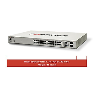 Fortinet FortiSwitch - 124F-POE L2+ Managed PoE Switch (FS-124F-POE)