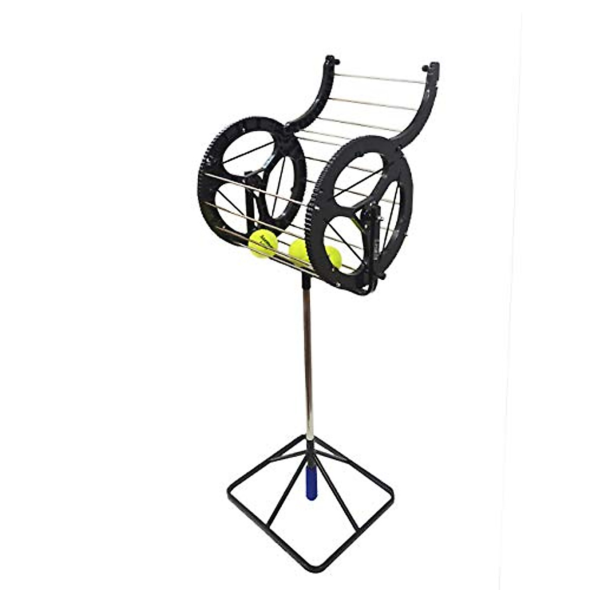 CHAOFAN 2 in 1 Tennis Balls Pickup Automatic Balls Receiver with Handle for Storage Adjustable Height Hold Up 55 Tennis Balls