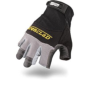 Ironclad mens Work Glove MACH 5 VIBRATION IMPACT, Black and Grey, Large Pack of 1 US