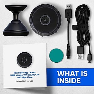LUOWAN 2021 New Mini Camera 1080P Hidden Camera， Video Live Feed WiFi Wireless Cameras，with Night Vision Motion Detection1