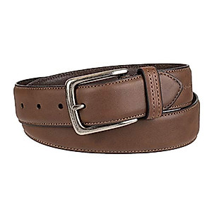 Columbia Men's Trinity Logo Belt-Casual Dress with Single Prong Buckle for Jeans Khakis