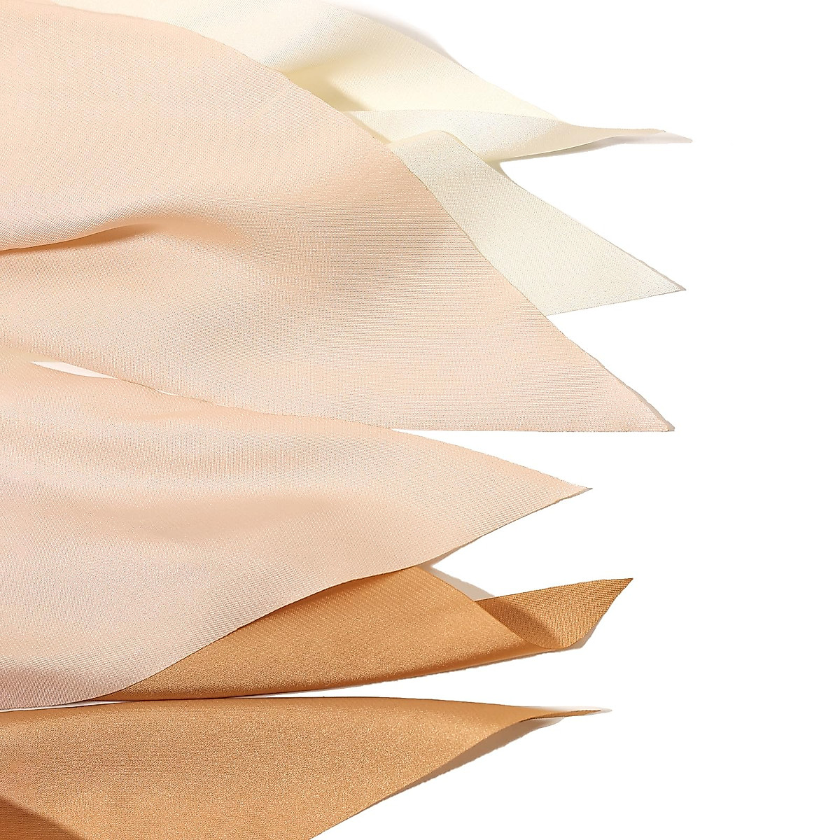 LFOUVRE 3PCS Hair Scarf Scruncheis for Women Knotted Bow Hair Ties Elastic Bands Satin Hair Ribbon Scrunchy Red Ponytail Holder for Women and Girls (Camel Apricot Ivory)