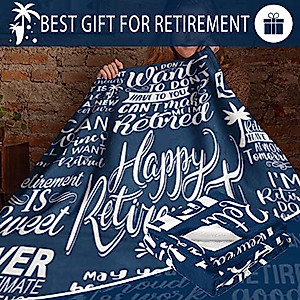 Retirement Gifts for Women/Men, Retirement Gifts for Women/Men, Funny Farewell Retirement/Retired Gifts for Coworkers, Going Away Gift, Goodbye Gifts for Coworkers Leaving Gift Blanket 60x50 in