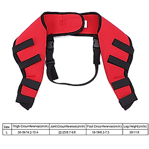 GLOGLOW 1 Pair Dog Hind Leg Braces, Dog Rear Leg Hock Wraps Canine Elbow Protector for Ligament Injuries Sprains(Red L) Boots