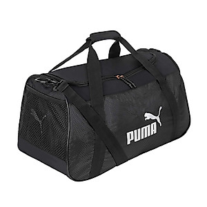 PUMA womens Evercat No. 1 Logo Duffel Bags, Black/Silver, One-Size US