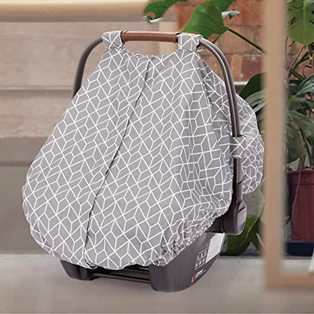 Diono Infant Car Seat Cover, Universal Weather Protection Canopy for Baby, Adjustable and Breathable with Insect Net, Gray