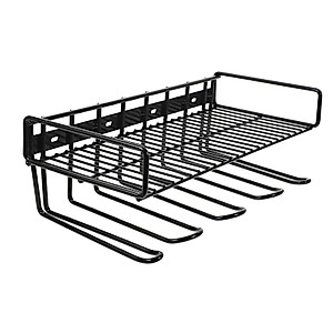 HOOTNEE Tool Storage Box Workshop Storage Rack Power Tool Organizer Home Storage Rack Peg Board Organizer Accessories Home Tool Storage Holder Wire Management Rack Tool Shelf Black Iron