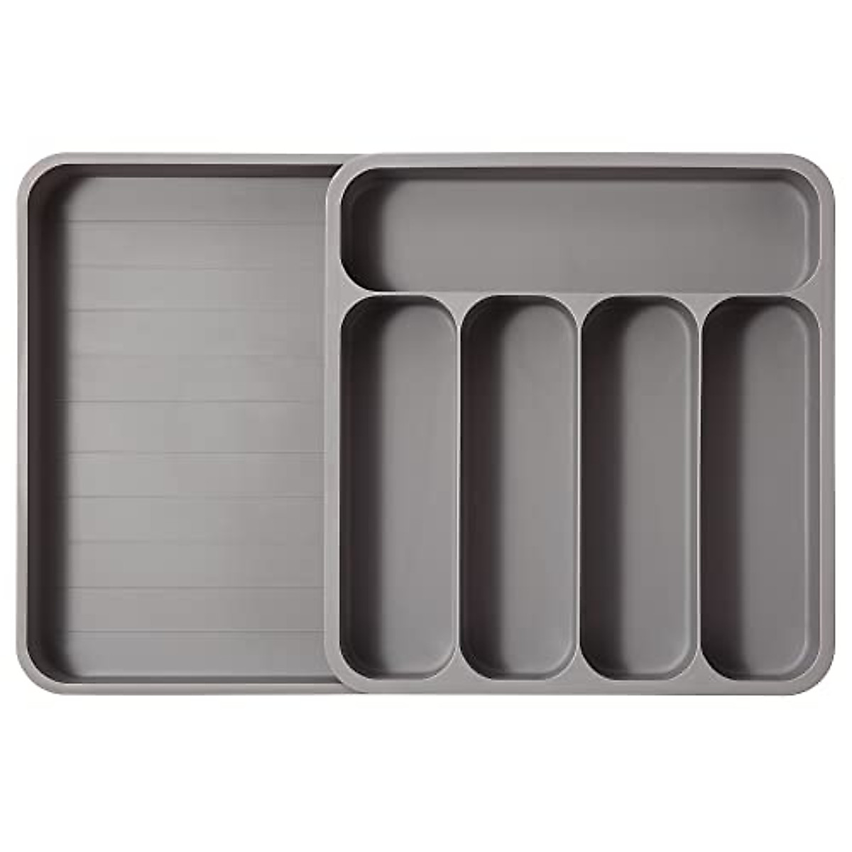 Greenual Expandable Silverware Organizer for Large Utensil Silverware Tray for Drawer Utensil Organizer Cutlery Flatware Organizer for Kitchen Plastic