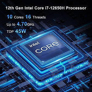 GEEKOM Mini PC Mini IT12, 12th Gen Intel i7-12650H NUC12 Mini Computers(10 Cores,16 Threads) 32GB DDR4/1TB PCIe Gen 4 SSD Windows 11 Pro Desktop PC Support Wi-Fi 6E/Bluetooth 5.2/USB 4.0/2.5G LAN/8K