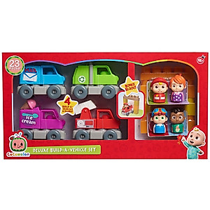 Just Play CoComelon Deluxe Build-A-Vehicle Set, Preschool Ages 18 Month
