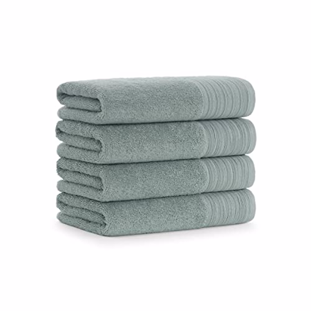Aston & Arden Anatolia Turkish Hand Towels - (Pack of 4) 100% Ring Spun Cotton, Soft Plush Absorbent, 600 GSM Low Twist Weave, Premium Towel for Hotel, Spa, Bathroom, 18 x 32 in, Sage Green