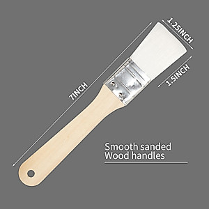 Set of 3 Chip Paint Brushes with Synthetic Bristles for Priming Painting, Varnishing, Wood, Walls, Painting