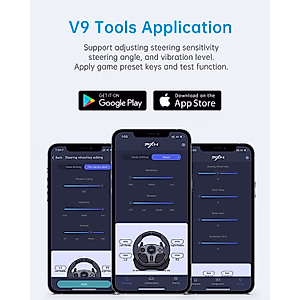 PXN V9 Gaming Racing Wheel with Pedals and Shifter, 270/900 Degree Steering Wheel for PC, Xbox One, Xbox Series X/S, PS4, PS3 and Switch