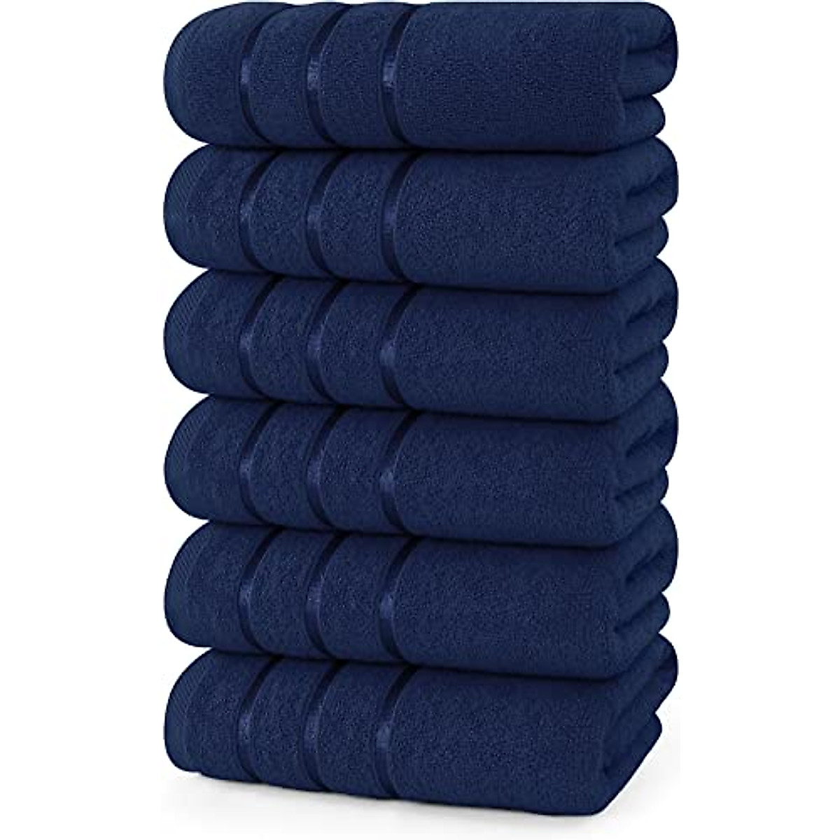 Utopia Towels - 6 Pack Viscose Hand Towels Set, (16 x 28 inches) Ring Spun Cotton, Ultra Soft and Highly Absorbent 600GSM Towels for Bathroom, Gym, Shower, Hotel, and Spa (Navy)