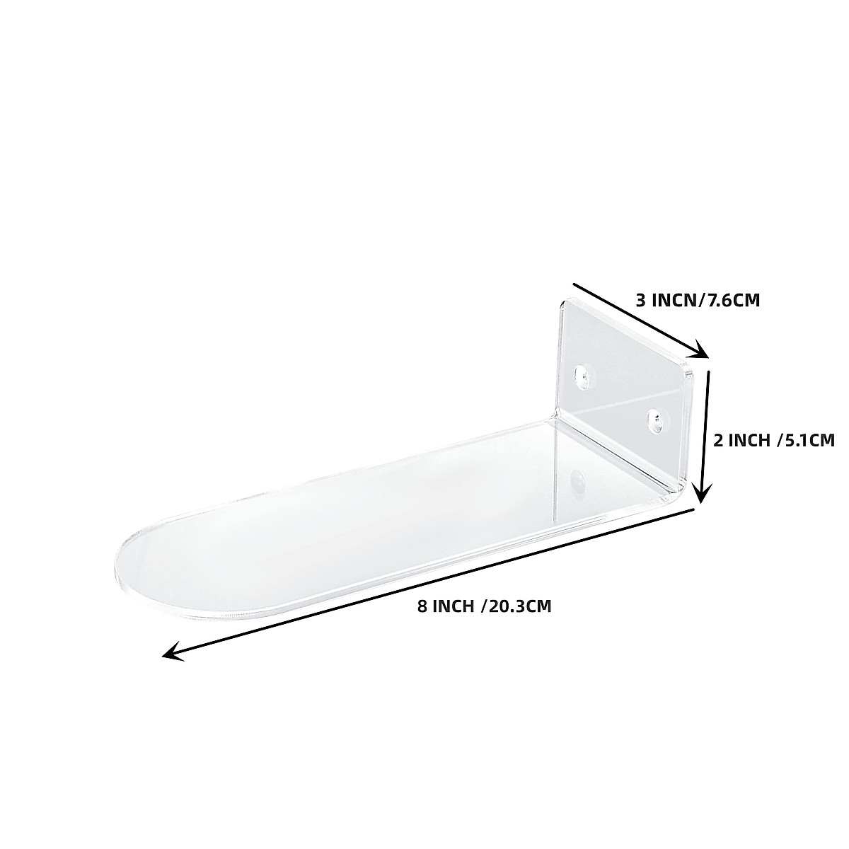 IEEK Floating Shoe Display 8 Pack,Levitating Acrylic Shoe Shelf for Wall,Clear Wall Mounted Shoe Rack Sneaker Display Shelves Space Saving Shoe Organizer Holder for Sneaker Collection