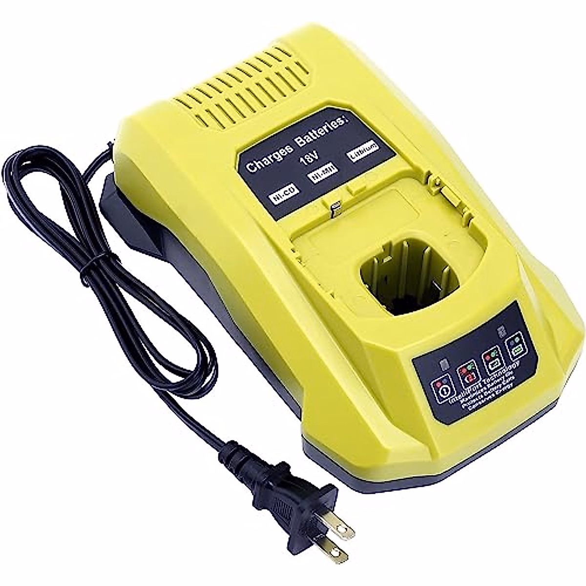 P117 Dual Chemistry Fast Charger Replace for Ryobi 12V-18V Lithium NiCad NiMh Battery Ryobi 18-Volt One+ P102 P108 P189 P197 P103 P105 P107 P190 P191 PBP002 PBP005