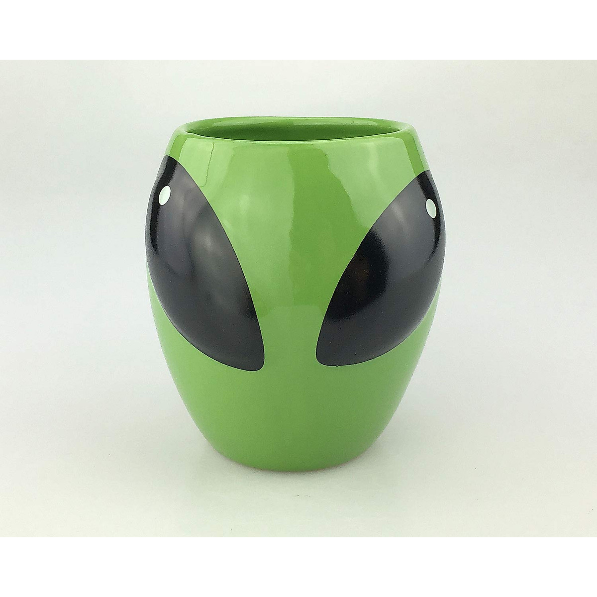 VanEnjoy Bright Green Glazed Ceramic Shape Ceramic Alien Mug Tea Coffee Cup, 3D Space Universe UFO Conspicuous Alien Cup, Gift for kid boy,13 oz(400 ml)