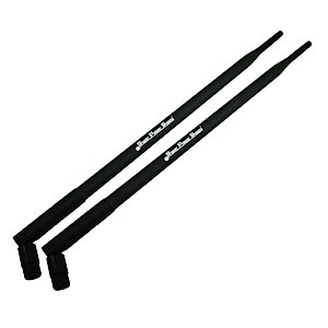 Super Power Supply® 2 x 9dBi 2.4GHz 5GHz Dual Band WiFi RP-SMA Antenna for Linksys WRT1200AC AC1200 ; Actiontec GT784WN ; TP-Link TL-WR841HP Booster Extender