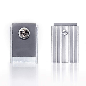 WayinTop 10 Packs TO-220 Aluminum Heatsink & Insulator/Mounting Kits for TO-220 MOSFET Transistor, TO-220 Heatsink + M3 Screw + Screw Washer + Insulator Rubberized Silicone (20mmx15mmx10mm)