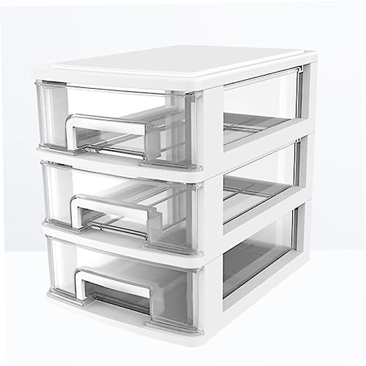 Mikinona Storage Cabinet 6 Tier Stackable Storage Container Jewelery Container Storage 3 Drawer Stacking Drawers Storage Small Drawer Storage Desk Drawer Office Storage Tray Jewelry White