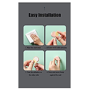 40 Pack ,Wall Hooks for Hanging, Self adhesive hooks Removable wall hangers Hooks for Office Bathroom Kitchen Waterproof and Oil Proof Without Nails