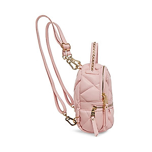 Steve Madden womens Steve Madden QUELLE Quilted Mini Backpack, Pink, One Size US