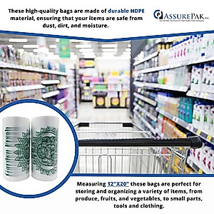 Plastic Bag Rolls-HDPE 5 A-DAY Produce Rolls 12"x20"-11 microns -2400 bags/case