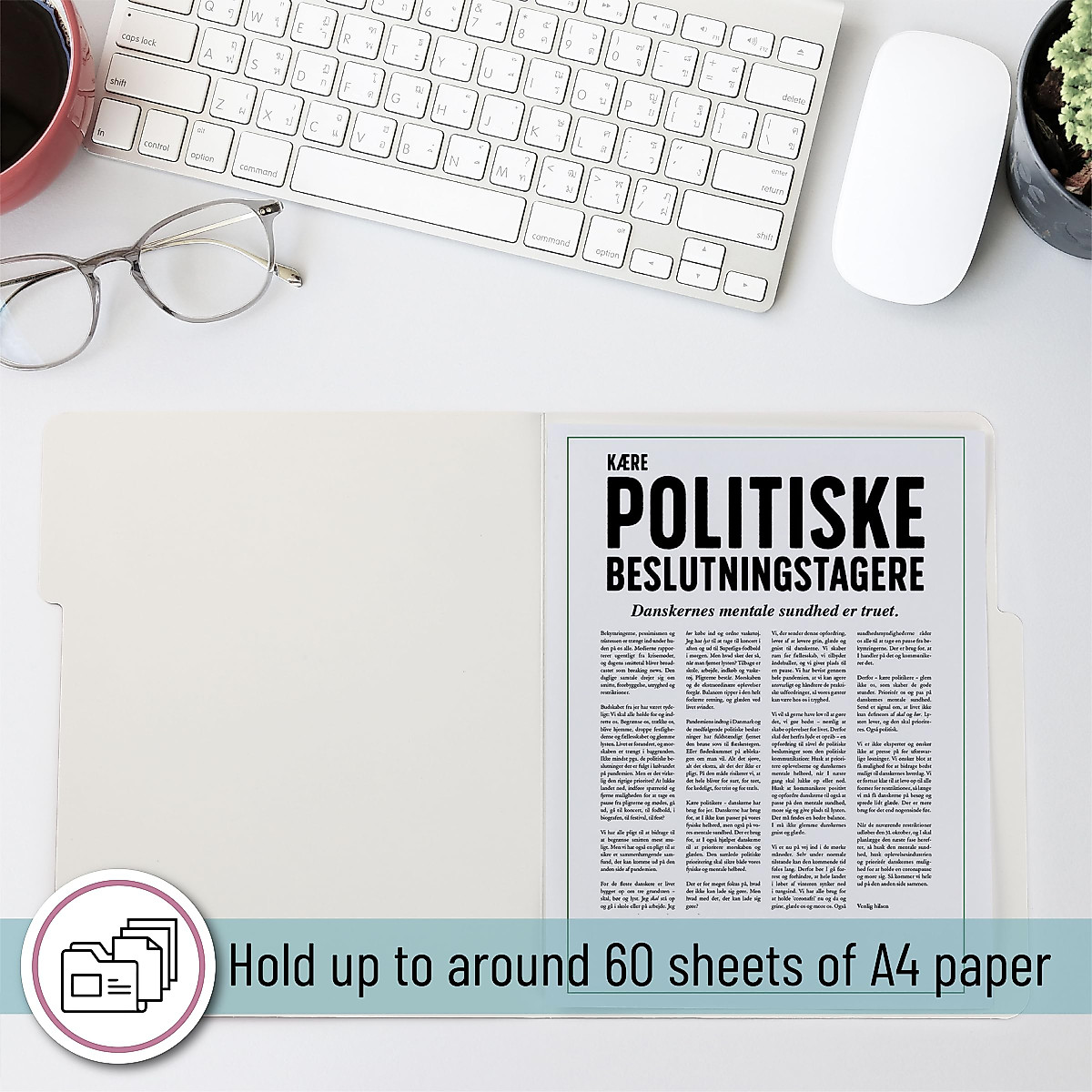 Mr. Pen File Folders, 18 Pack, Morandi Colors, 1/3-Cut Tab, Letter Size, Durable Paper Folders, Office Supplies