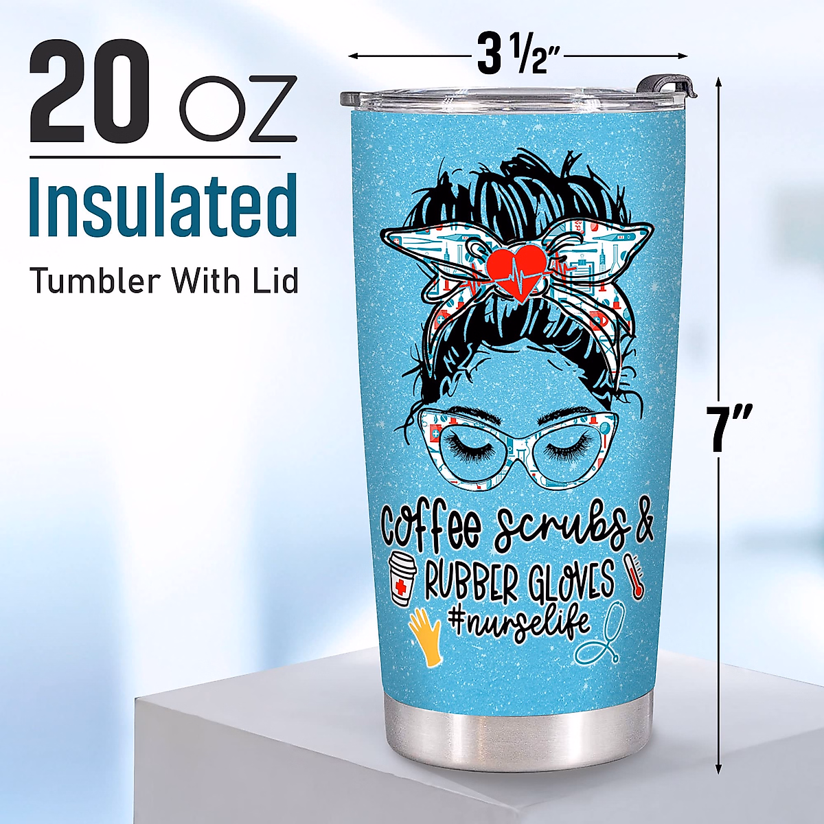 Nurse Gifts for Women, Gifts for Nurses Women - Nurse Accessories For Work - Nurse Gifts for Christmas, Birthday, Nurses Week, Appreciation Week, Graduation - Nurse Present, Nurse Tumbler 20 Oz