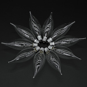 CYLYT 12-Pack E12 Candle Light Bulbs 40W Warm White 2500K, 380 Lumen Dimmable Chandelier Light Bulbs for Ceiling Fan, Pendants or Outdoor, CA10 Clear Candelabra Base Bulbs