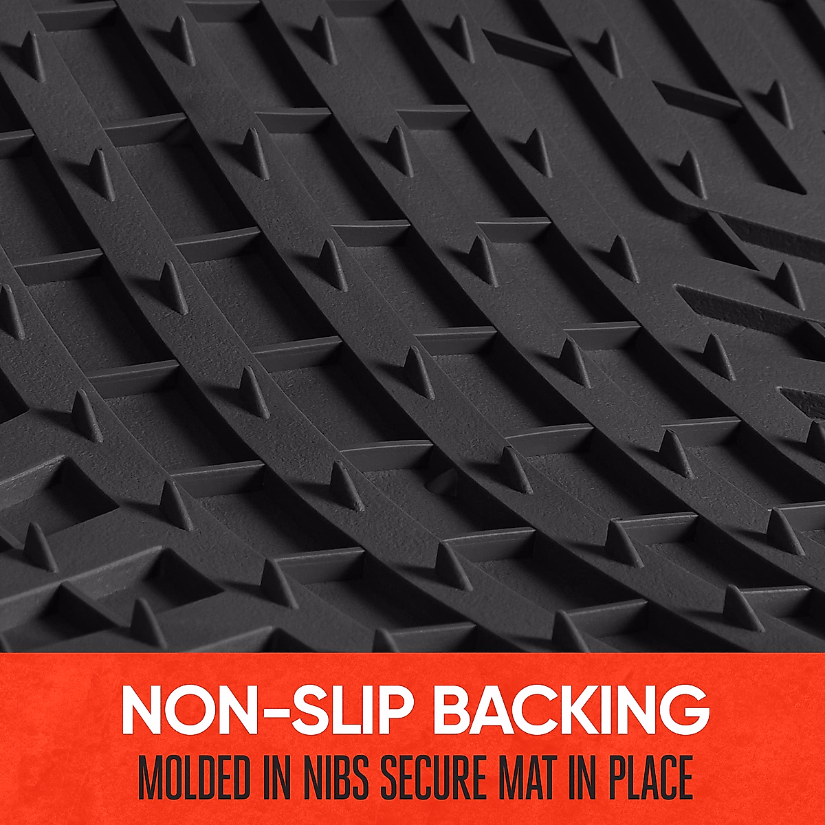 Motor Trend FlexToughXL Floor Mats for Cars Full Set, All-Weather Rubber Automotive Floor Mats, Waterproof Heavy Duty Car Mats, Flexible Floor Liners for Car Truck Van SUV, Car Floor Mats (Black)