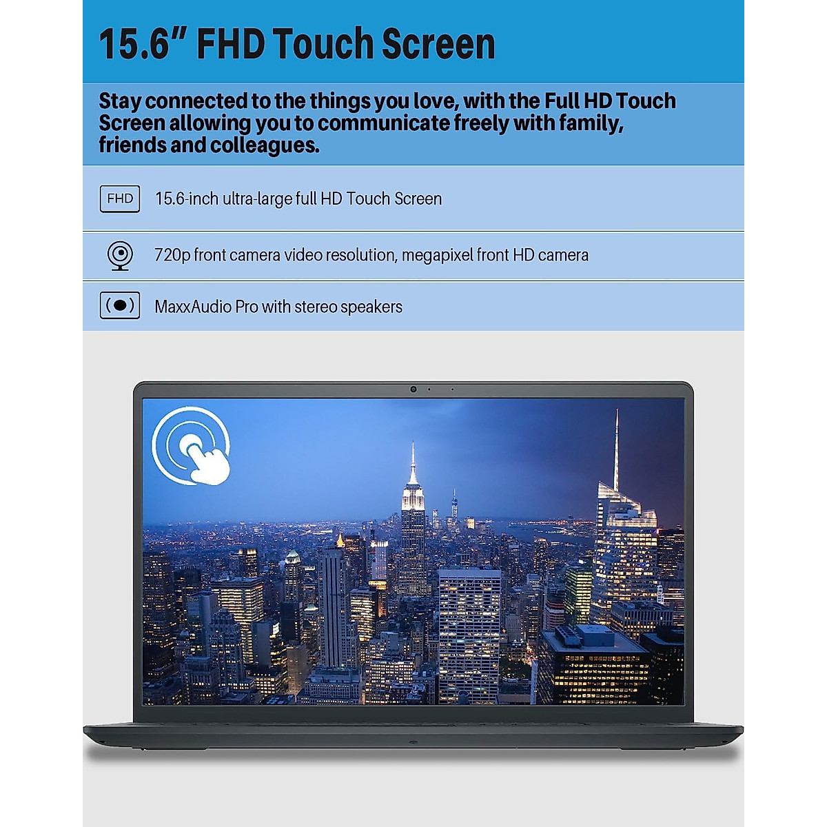 Dell 2023 Newest Inspiron 3525 Laptop, 15.6" FHD Display, AMD Ryzen 7 5825U Processor (Up to 4.5GHz), 64GB DDR4 RAM, 1TB SSD, AMD Radeon Graphics, Wi-Fi, Anti-Glare, USB Type-A&C, Windows 11 Home