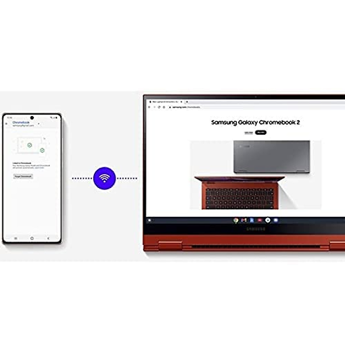 Samsung Galaxy Chromebook 2, 64GB, 4GB RAM, Fiesta Red (2021 Model) (Renewed)
