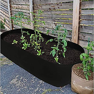 ACJRYO 2Pcs Fabric Raised Garden Beds,6X3 ft Rectangle Plant Grow Bags Herb Flower Vegetable Plants Bed Garden Grow Bags for Flowers Vegetables Plants
