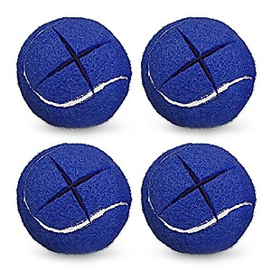 URBEST 4PCS Precut Walker Tennis Balls for Furniture Legs and Floor Protection (Blue)