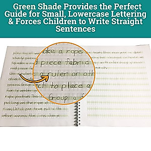 Channie’s Handwriting Improvement Spiral Notebook, Stylish Visual Writing & Printing Aid for Elementary School Students and Special Needs Kids & Teens, 120 Pages, Thick Paper, Size 10.5" x 9.5"