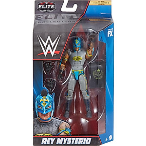 Mattel WWE Elite Collection Top Picks Action Figure & Accessories Set, Rey Mysterio 6-inch Collectible with Articulation & Interchangeable Parts