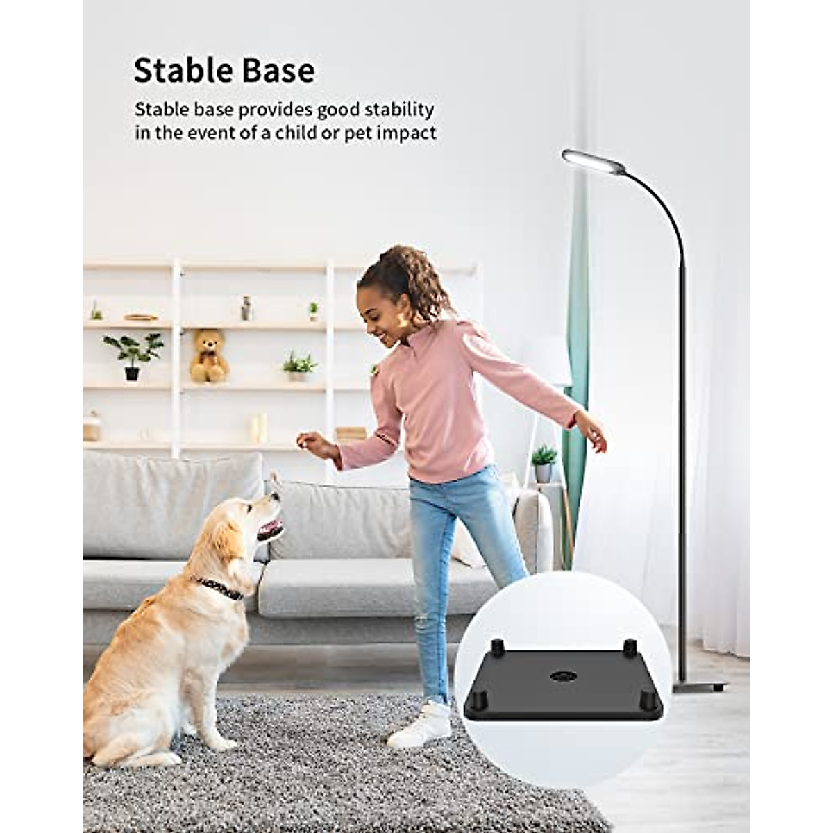 OYU LED Floor Lamp, Floor Lamp for Bedroom, Bright Floor Lamp 1800LM, Stepless Adjustable 2700-6500K, Reading Lamps Floor Standing, Standing Lamp with Touch Control, Led Floor Lamps for Living Room