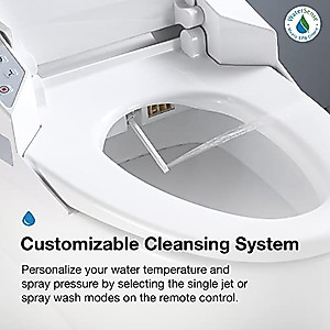 OVE Decors Yosemite Smart Toilet with Integrated Bidet Seat, Heated Seat with Auto Flush and Warm Water and Multi Function Remote Control, White