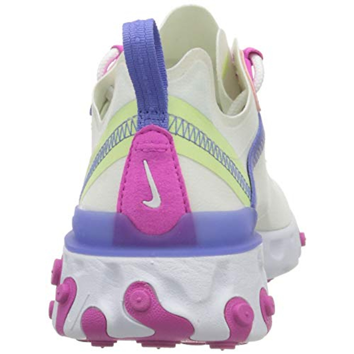 Nike Girls Race Running Shoe, White Fire Pink Sapphire Barely Volt, 3.5 Big Kid