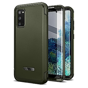 SURITCH for Samsung Galaxy S20 Case 6.2 Inch (NOT FIT Galaxy S20 FE/Plus/Ultra), (2 Front Frames) Full-Body Heavy Duty Rugged Shockproof Phone Cover with Built-in Screen Protector, Forest Green